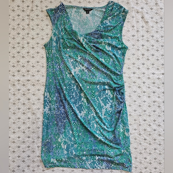 George | Dresses | George Green Blue Snakeskin Dress | Poshmark